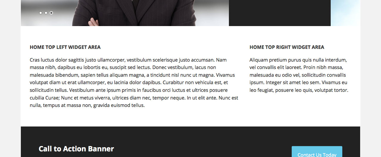 How To Replace Home Top Widget Area With Home Top Left And Right Widget