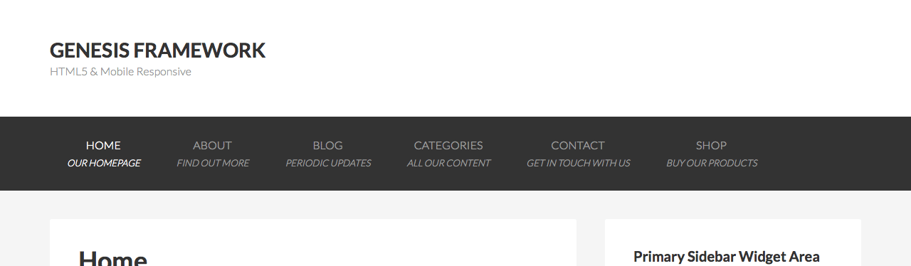Adding Navigation Menu descriptions in Genesis - Sridhar Katakam