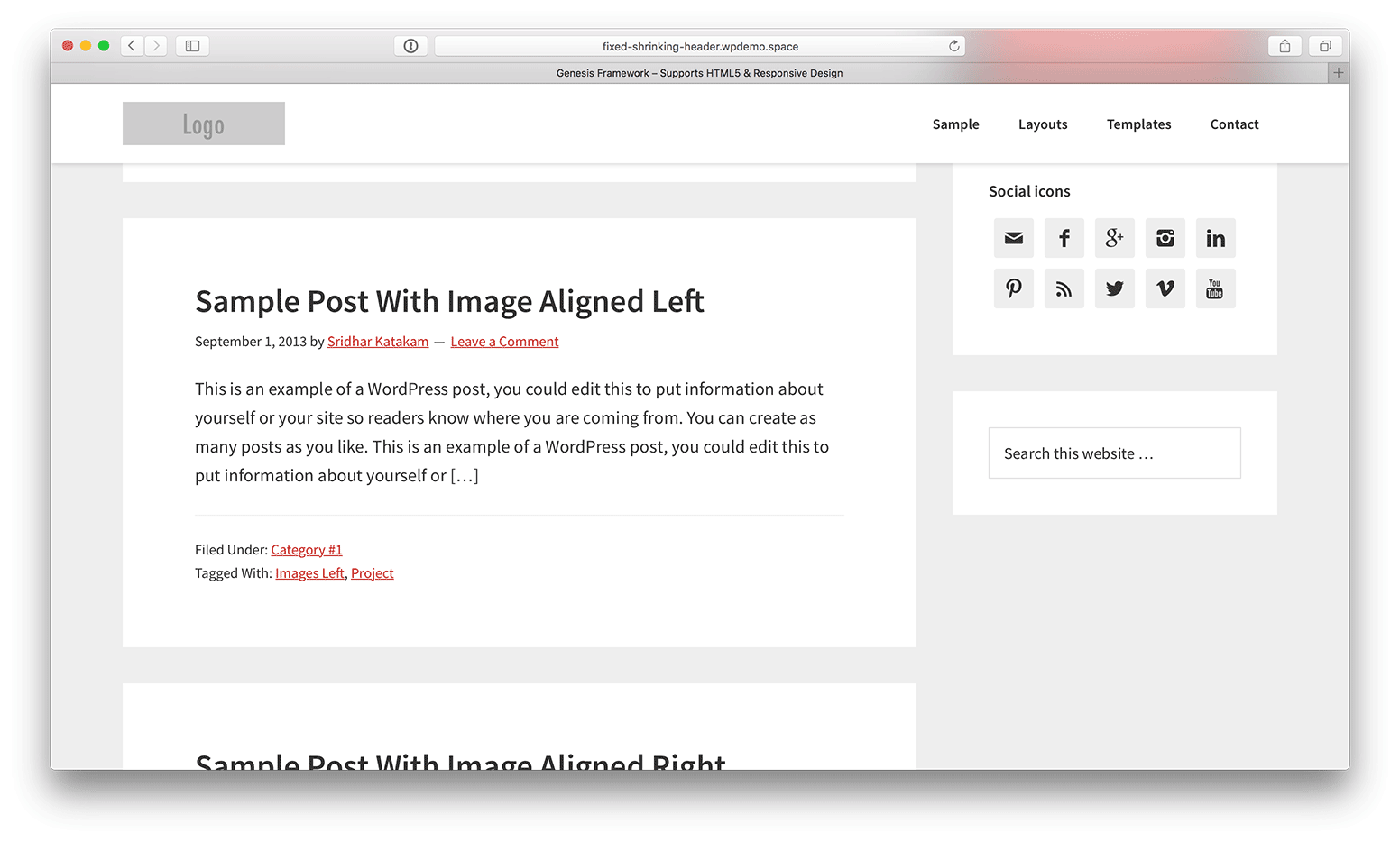 Fixed Shrinking Header with inline logo and menu in Genesis - Sridhar ... Fixed Shrinking Header with inline logo and menu in Genesis - Sridhar ...