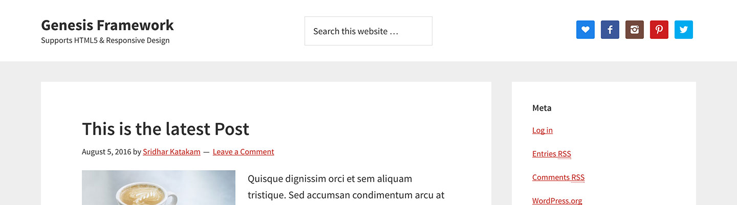 Title Area Header Middle Widget Area And Header Right Widget Area In Genesis Site Header